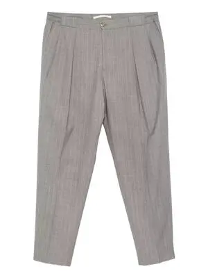 BRIGLIA 1949 Pinstripe Pleated Trousers - Grey