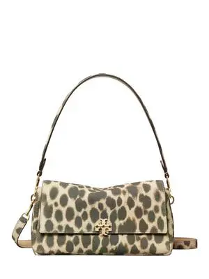 Tory Burch Small Charlie Suede Shoulder Bag - Neutrals