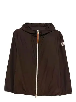 Moncler Hooded Bomber Jacket - Brown
