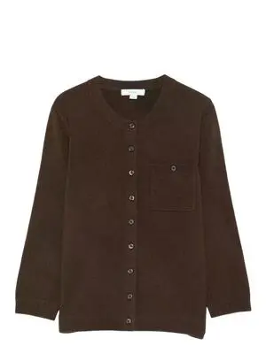 Vince Chest-pocket Button Cardigan - Brown