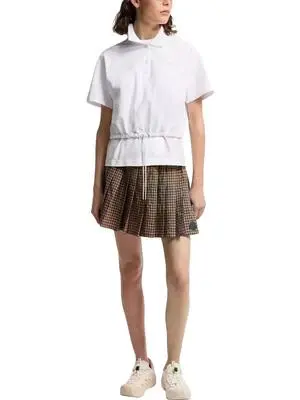 Moncler Drawstring-Hem Polo Top White