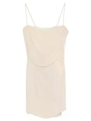 Giorgio Armani 2000s Spaghetti Strap Mini Dress - Neutrals