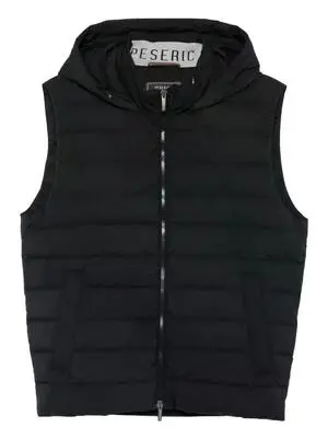 Peserico Hooded Zip Gilet - Blue