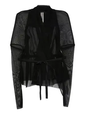 Rick Owens Tie-waist Jacket - Black