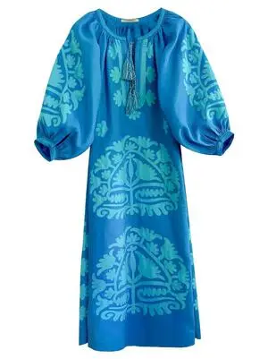 Vita Kin Shalimar Floral Midi Dress - Blue