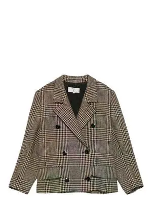 Valentino Garavani 1980s Checked Double-breasted Blazer - Neutrals