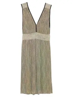 Missoni 2010s V-neck Midi Dress - Neutrals