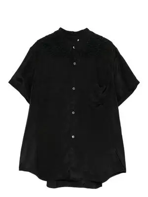 Comme Des Garçons Floral-detail Shirt - Black