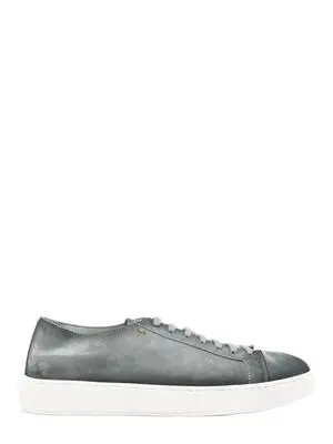 Santoni Lace-up Suede Sneakers - Grey
