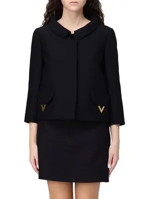 Valentino Garavani Vlogo Wool And Silk Jacket - Black