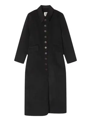 BY MALENE BIRGER Magdalena Single-Breasted Wool Coat Black