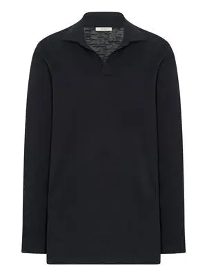 THE ROW Niosa Long-Sleeve Top Black
