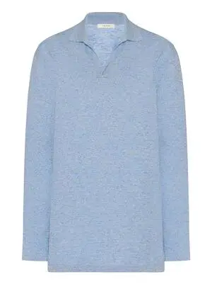 THE ROW Niosa Long-sleeve Top - Ice Blue