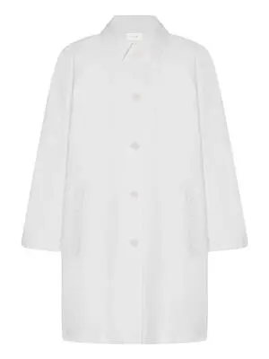 THE ROW Hawkins Cotton Poplin Car Coat Off White