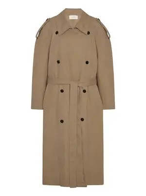 THE ROW Double-breasted Trench Coat - Sand