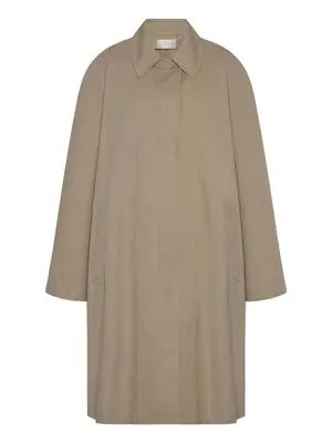 THE ROW Dayton Relaxed Wool Gabardine Coat - Beige