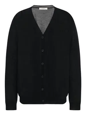 THE ROW Nilas Cashmere Cardigan Black