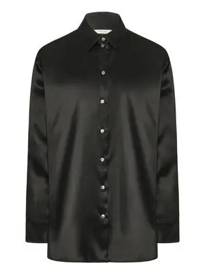 THE ROW Sisilia Striped Shirt - Black