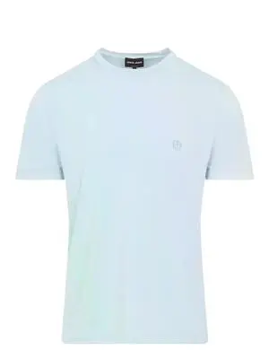 Giorgio Armani Logo-detail T-shirt - Blue
