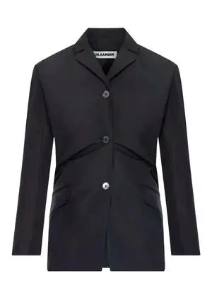 JIL SANDER Button Detailed Blazer - Black