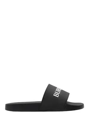 Burberry Logo Slides - Black