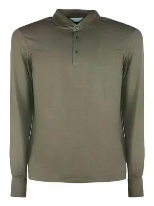 CRUCIANI Long-sleeve Polo Shirt - Green