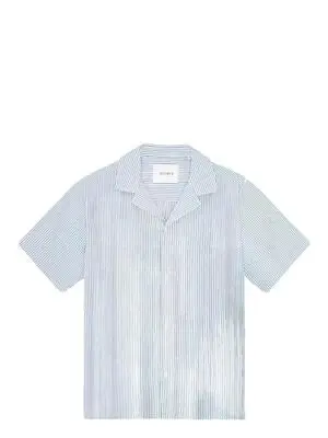 LES DEUX Lukas Striped Short-sleeve Shirt - Blue