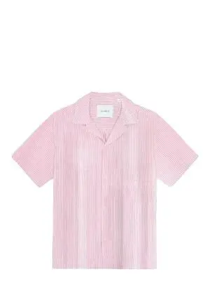 LES DEUX Lukas Striped Short-sleeved Shirt - Pink