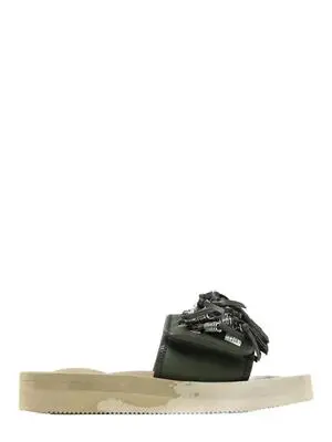 Toga Tassel-detail Platform Slides - Green