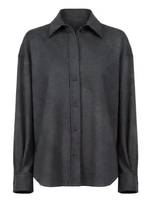 Harris Wharf London Long-sleeve Shirt - Grey