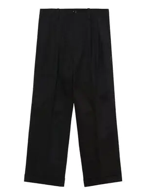 SEQUEL Cuffed Pleated Trousers - Black