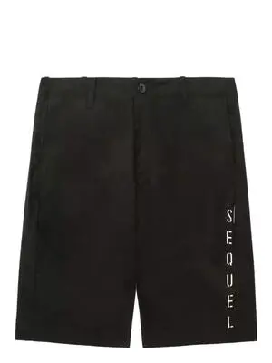 SEQUEL Graphic Print Shorts - Black