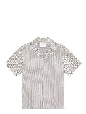 LES DEUX Lukas Striped Short-sleeved Shirt - Neutrals