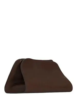 THE ROW Peggy Clutch Deep Brown