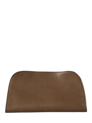 THE ROW Peggy Clutch - Tawny Brown
