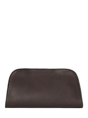 THE ROW Peggy Clutch Walnut Shadow