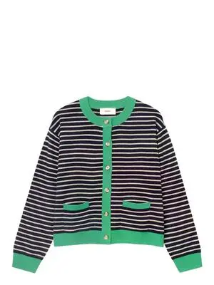 Xirena Lillian Striped Pocket Cardigan - Blue