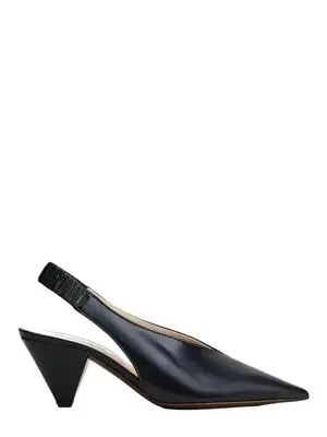 TOD'S Point-toe Slingback Pumps - Black