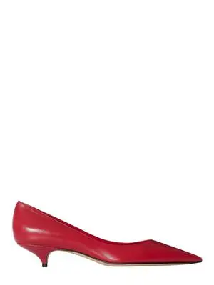 THE ROW Liisa Kitten Heel Lacquer Red