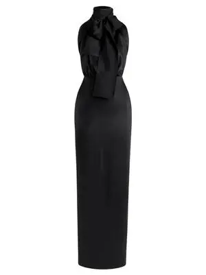 PETAR PETROV Bow-detail Sleeveless Midi Dress - Black