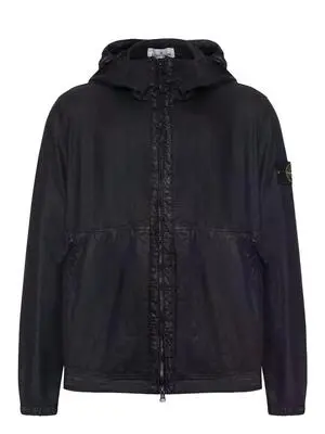Stone Island Hooded Zip Jacket - Black