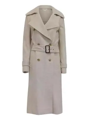 Victoria Beckham Double-breasted Belted Trench Coat - Neutrals
