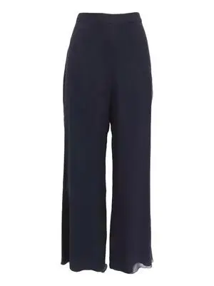 Oscar De La Renta High-waisted Wide-leg Trousers - Blue