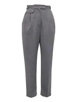 Burberry Flannel Tapered Trousers - Grey