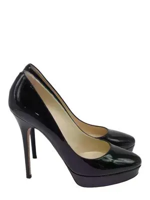 JIMMY CHOO Patent Leather Platform Pumps - Black