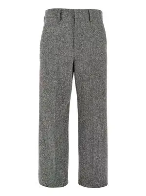 Valentino Garavani Tweed Effect Trousers - Grey