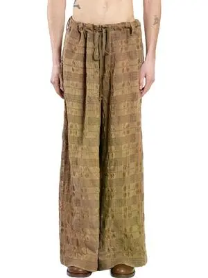 UMA WANG Textured Trousers - Yellow
