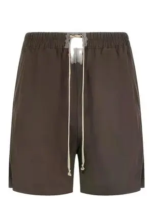 Rick Owens Drawstring-waist Side-slit Shorts - Brown