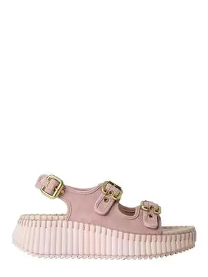 Chloé Buckle-strap Platform Sandals - Pink