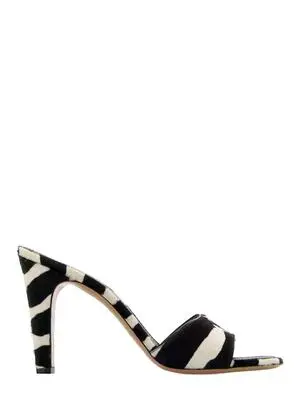 FERRAGAMO Tatiana Zebra-print Sandals - Black